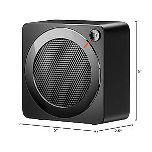 GAIATOP Space Heater, 500W Energy Efficient for Indoor Use, PTC Ceramic Fast Heating Electric Desk Heater, Overheating & 45°Tip-Over Protection Portable Mini Heater for Office Home Black