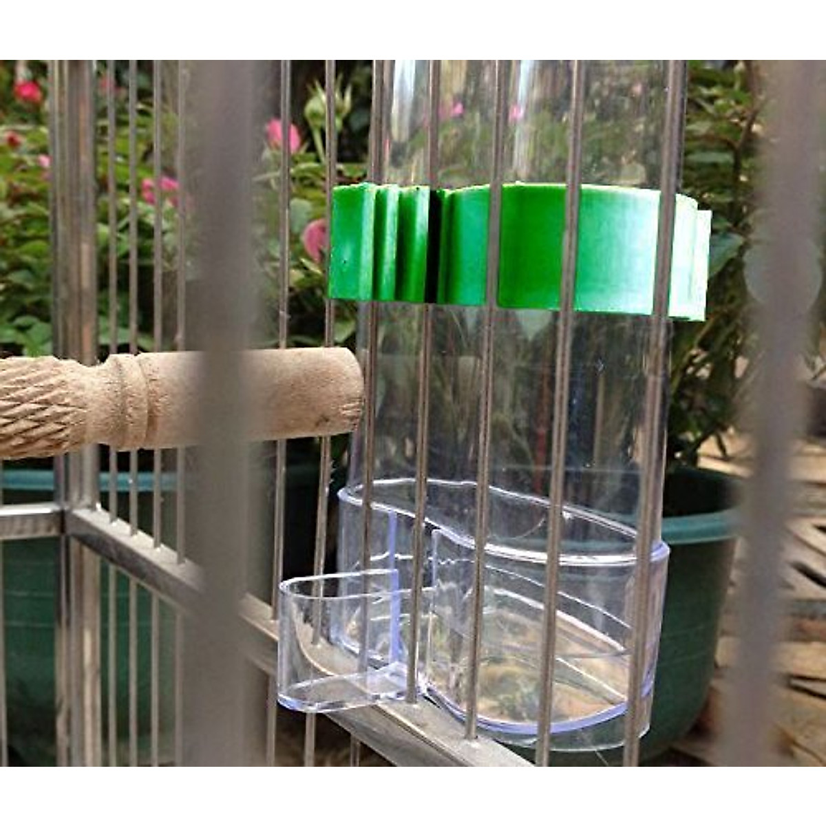 Bird Waterer Bird Feeders Bird Feed Water Dispenser for Parrot Budgies Parakeet Cockatiels Conure Lovebirds Finch African Greys 1pcs