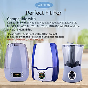 6 Pack Humidifier Demineralization Cartridge Filters Compatible with Air Innovations HUMIDIF Humidifier, Demineralization Cartridge Filters Silver