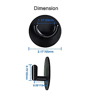 Qiiaoo 4 Pack Adhesive Hooks Heavy Duty, Waterproof Aluminum Alloy Wall Door Hooks Mount for Bathroom Bedroom Shower Stall, Hanging Clothes Coat Hat Bag Towel Robe Dressing Gowns Headset