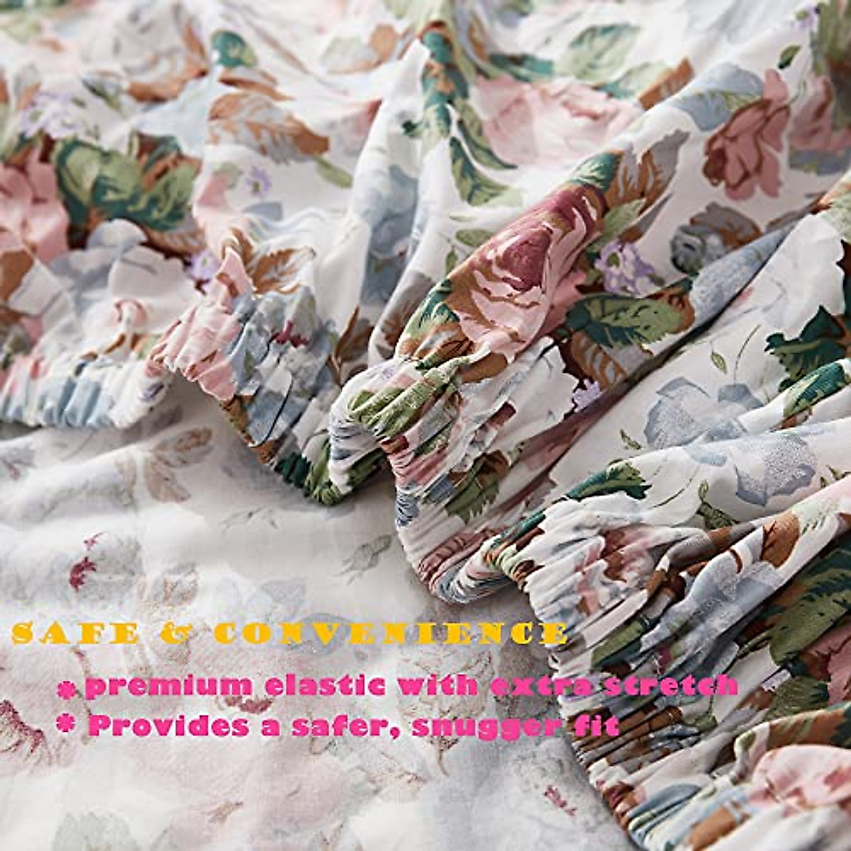 Brandream French Country Garden Floral Baby Girls Nursery Crib Bedding Sets 6-Piece Bedding Set Cotton Asian Style Chinoiserie Blossom Tree Branches Multicolored Design