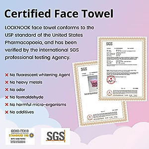 LOOKNOOK Disposable Face Towel, 50% Thicker, Soft for Sensitive Skin, Multipurpose Cleaning Cloth, 70 Count, 6 pack