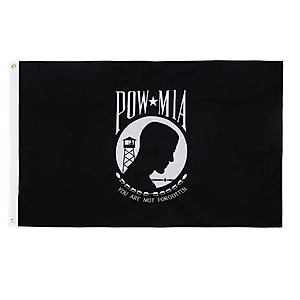 Pow Mia Flag 3x5 ft Outdoor Heavy Duty and Double sided You are Not Forgotten Prisoner of War Flags Military Pow Flag with 2 Grommets