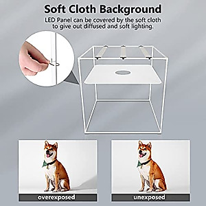 Photo Studio Light Box for Photography: Takerers 32x32 Inch 210 LED Large Lightbox for Product with 3 Stepless Dimming Light Panel, Professional Photo Background Shooting Tent with 5 Color Backdrops