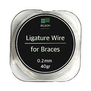 BELEON Braces Wire Orthodontic Dental Ligature Wire for Braces for Home Use Stainless Steel 40g 0.2 mm