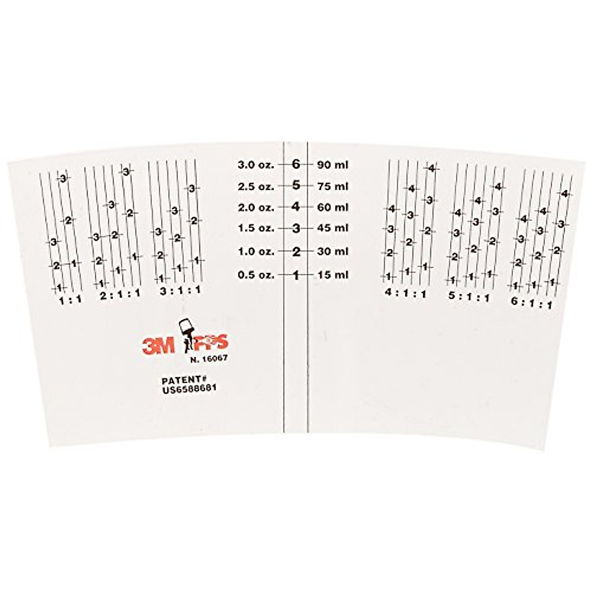 3M PPS (Original Series) Mix Ratio Insert - Generic, 16067, 3 oz, 10 inserts per pack