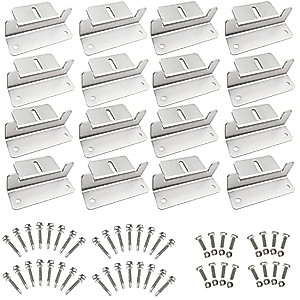 Solar Panel Mounting Brackets, Roof Panels Z Bracket Kit with Nuts Bolts, rv Solar Panel mounting Brackets for Solar Panel, Supporting for RV, Camper,Boats,Cabins,Off Grid (16 Units Brackets)