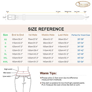 JASGOOD 2 Pack Women Faux Leather Belt, Fashion Ladies Belt with Pin Buckle for Jeans Pants