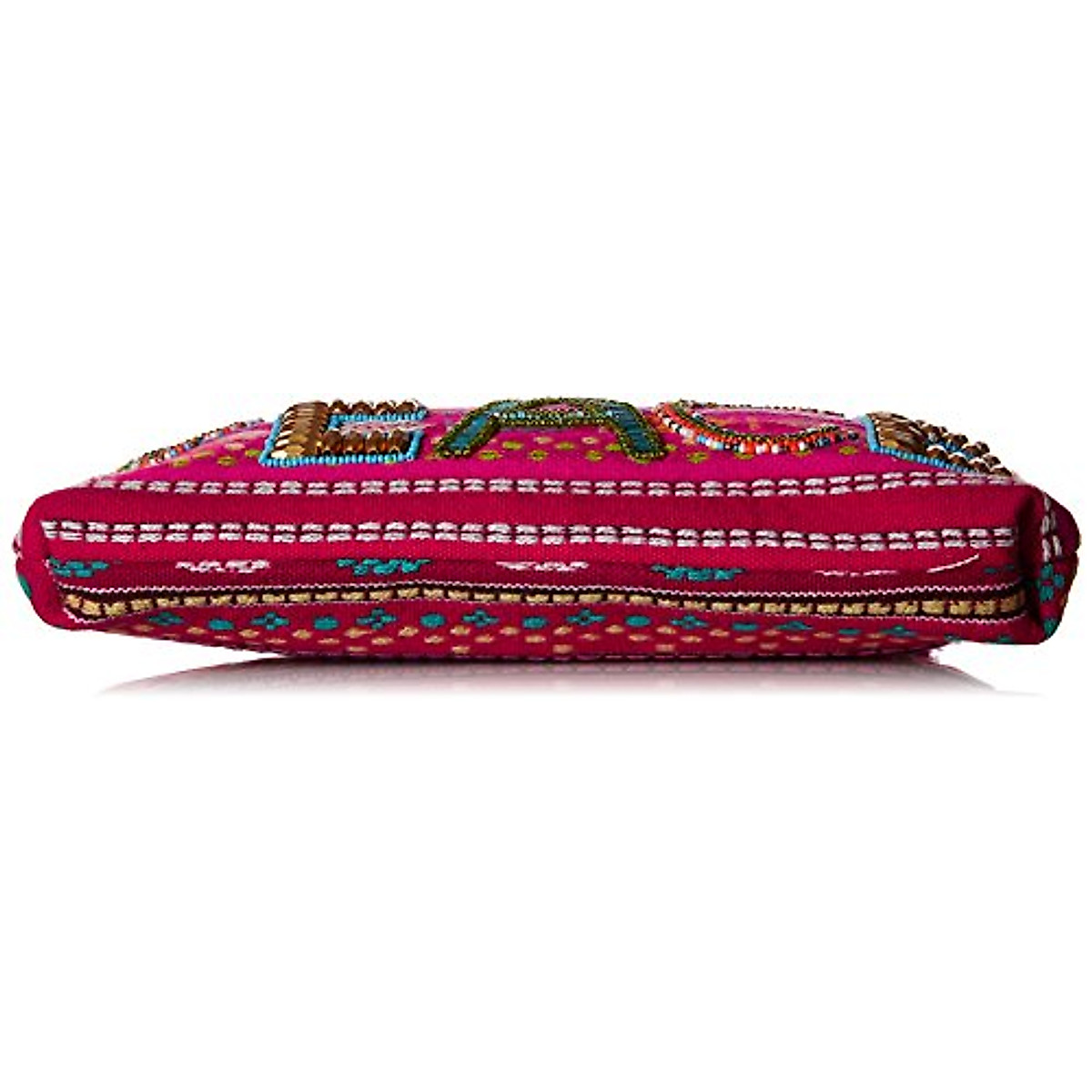 ‘ale by alessandra Women's Peach of Cake Hand Embroidered Beaded Clutch, Pink, One Size