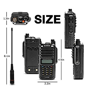 BAOFENG UV-9G GMRS Radio Waterproof IP67, Outdoors Two Way Radios Long Range Rechargeable, Handheld Dual Band NOAA Scanner, GMRS Repeater Capable, Programming Cable Included