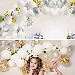 200pcs White Balloons 5 Inch Matte White Latex Balloons with 2 rolls of ribbon Small Party Balloons for Birthday Wedding Baby Shower Bridal Anniversary Festival Arch Garland Decorations