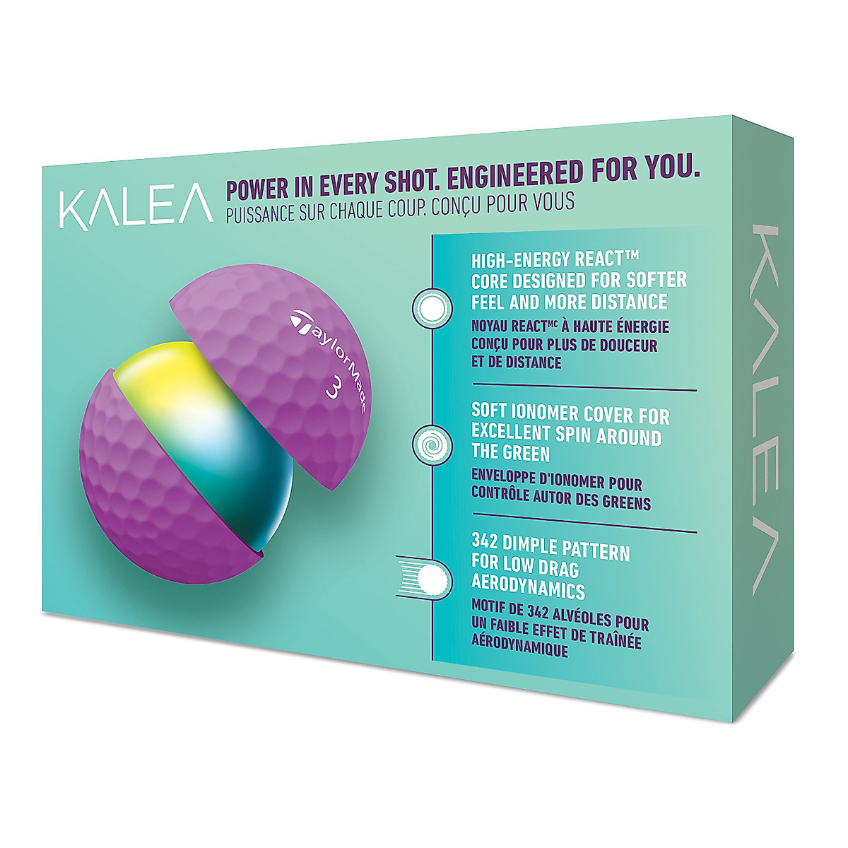 TaylorMade Women's Kalea Golf Ball, Purple, One Size