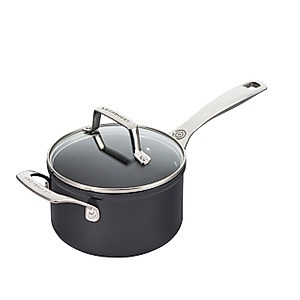Le Creuset Essential Non-stick Ceramic Saucepan with Glass Lid, 2 qt. ​