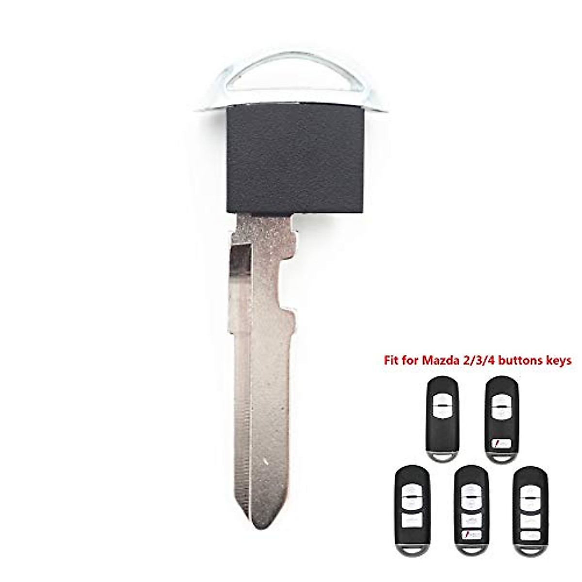 WFMJ 2Pcs Replacement for Mazda 3 5 6 CX-7 CX-9 MX-5 Miata Uncut Smart Remote Emergency Insert Key Blank Blade Fob