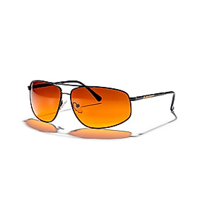 BluBlocker, Black Metal Stargazer Sunglasses with Scratch Resistant Lens | Blocks 100% of Blue Light and UVA & UVB Rays | Gender Neutral - for Men, Women & Everyone | 2715K |