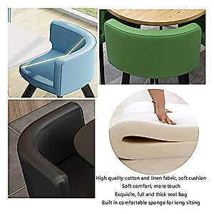 BROHN Conference Reception Room Coffee Table with Chair, Reception Table and Chair Combination Negotiation Table Sales Office Shops Meetings Small Round Tables Office Conference Tables (Color : Red)