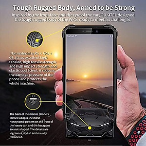 OUKITEL WP5 Rugged Cell Phones, 8000mAh Battery IP68 Waterproof Android 10 Rugged Smartphone, Triple Camera 4GB+32GB 5.5" HD+ Screen Face ID Fingerprint Dual Sim 4 LED Flashlight GSM 4G Black