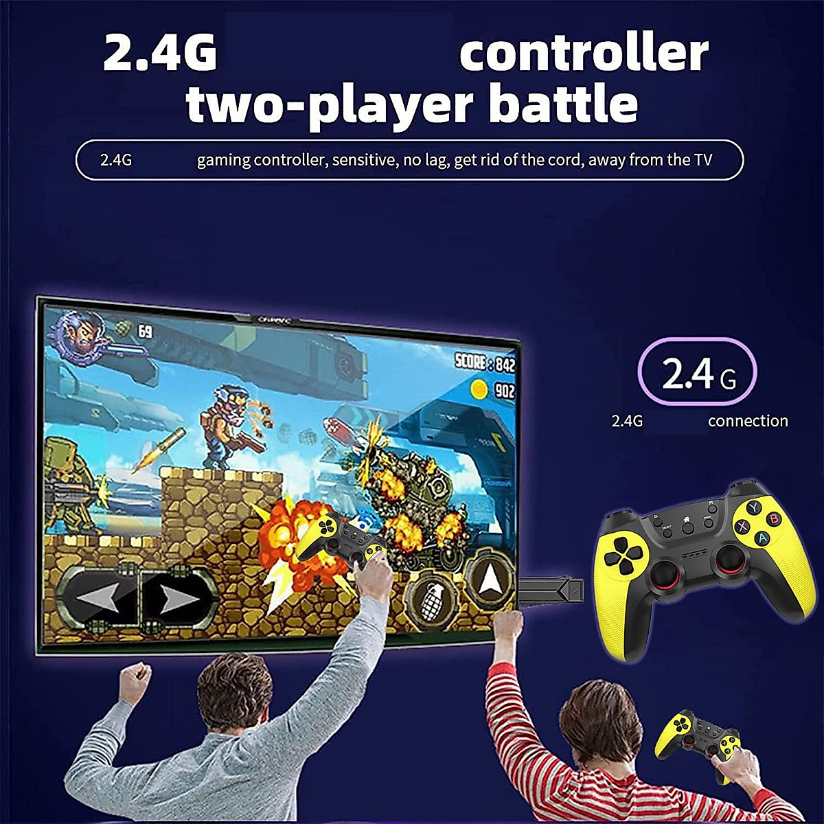 30000+ Games, Retro Game Console, Handheld Console, Plug and Play Video Game Stick, Retro Play Retro Game Stick 9 emulators, 4K HDMI Output, Premium Dual Competitive Level Dual Controllers
