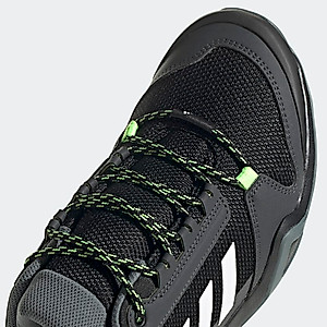 adidas Men's Terrex Ax3 Hiking Boot, Black/White/Acid Yellow, 10.5