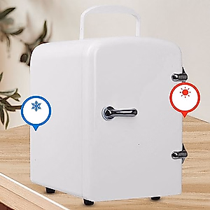 ＫＬＫＣＭＳ Mini Fridge, Skincare Fridge, 4L Car Refrigerator, Mini Refrigerator, for Skincare Cosmetics Bedroom Traveling Lunch