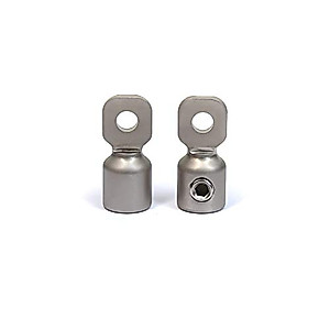 KnuKonceptz 0 Gauge Set Screw Ring Terminal Pair with Heat Shrink