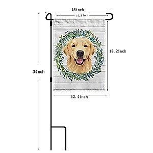 Garden Flag Holder Stand 10 Pack Garden Flag Pole for 13.5" Width 12 x 18 Inches Flags with Anti-Wind Clip for Outdoor Garden Yard Lawn