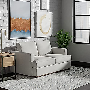 Amazon Brand – Rivet Modern Loveseat Sofa with Underseat Storage, 63.8"W, Chalk