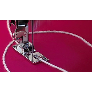 SINGER | Narrow Rolled Hem Foot for Low-Shank Sewing Machines, 1/8 Inch Hem, Light to Medium Weight Fabrics, Couch Over Narrow Cord - Sewing Made Easy