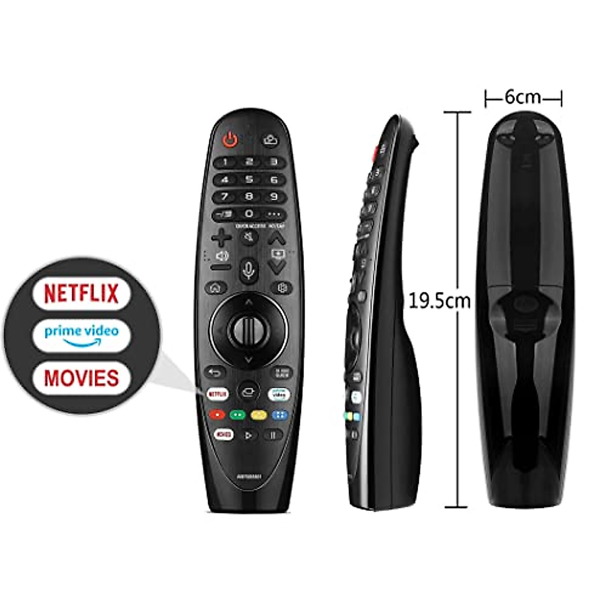 Universal Remote Control for LG Smart TV Magic, AKB75855501 Remote Replacement AN-MR20GA AN-MR600G AN-MR650G ANMR650A ANMR600 AN-MR650B AN-MR19BA AN-MR18BA etc.
