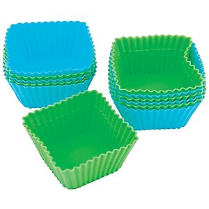 Wilton Square Silicone Baking Cups, 12 Count