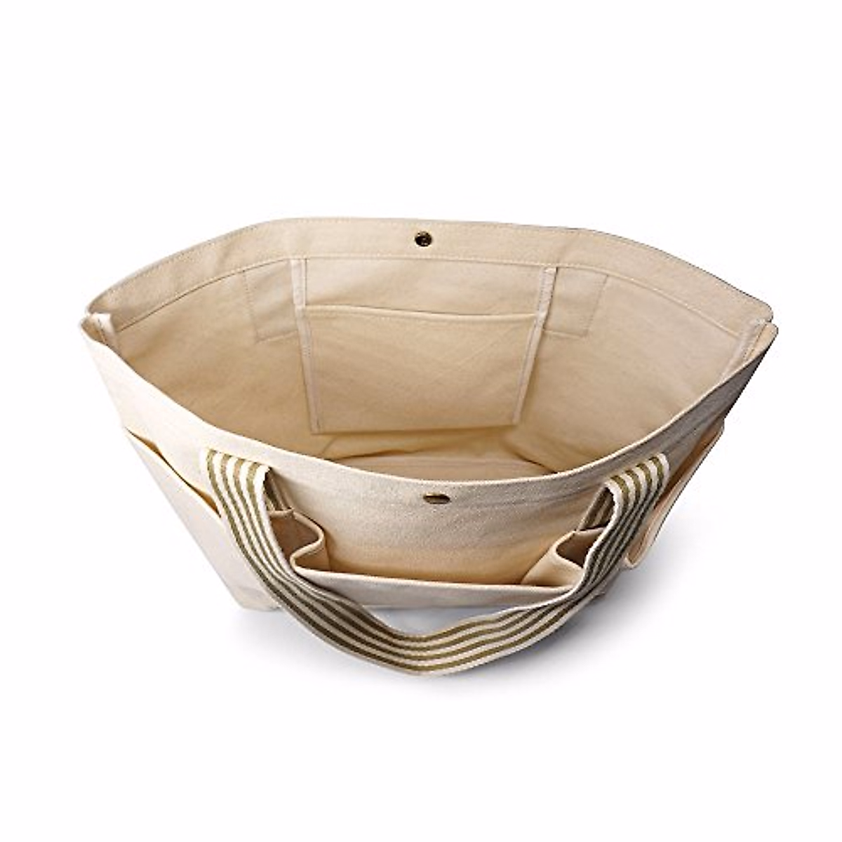 CT CRAFT LLC Stylish Canvas Tote Bag +[Free 12x10” HTV Heat Transfer Vinyl sheet] : Inner Water-Repellent, Three Outer Pockets, One Inner Pocket。Large Capacity