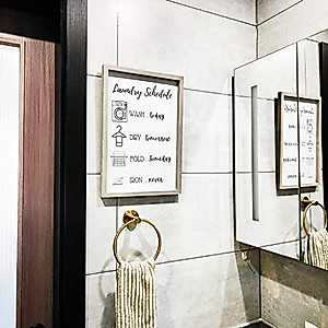 Athena's Elements Farmhouse Laundry Room Wall Signs, Funny Home Decor Rustic Wooden Sign, Laundry Quotes for Modern Laundry Room, 11x16 Inches