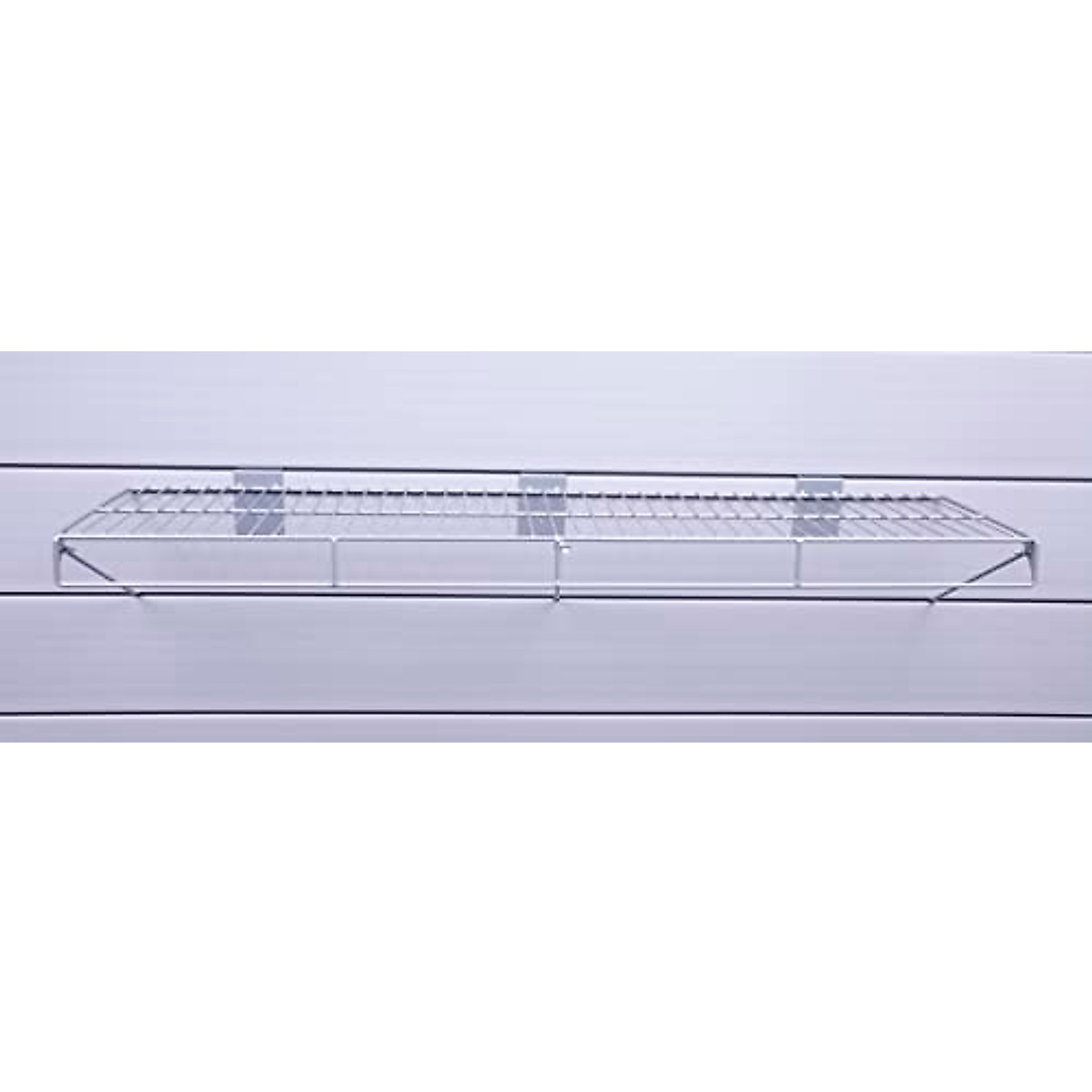 Crownwall Universal Slatwall Steel Wire Shelf with Rail, 2-Pack (48-in x 12-in)