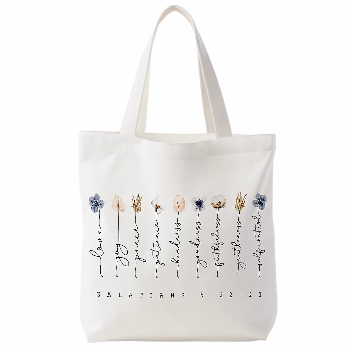 Supwhd Bible Bags for Women, Christian Tote Bag, Fruit of the Spirit Galatians 5:22-23, Gifts for Christian Women, Bible Verse Christian Canvas Tote Bags for Women