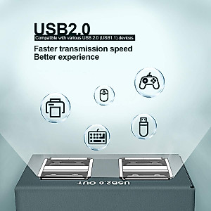 USB Extender 165ft Kit with 4 USB 2.0 Hub, Over Single Ethernet Cat5e/6/7 Up to 165ft(50m), Plug and Play, No Driver Needed, USB RJ45 LAN Extension