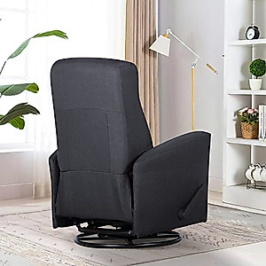 Swivel Recliner Chair Manual Glider Fabric Chair,Swivel 360,Handle ...