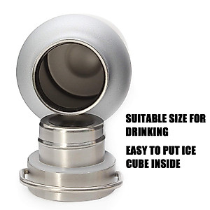 TOPOKO 25 oz Stainless Steel Vacuum Insulated Water Bottle, Keeps Drink Cold up to 24 Hours & Hot up to 12 Hours, Leak Proof and Sweat Proof. Large Capacity Sports Bottle Wide Mouth Metal Lid (Grey)