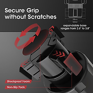 AUJEN Cup Holder Expander for Car - Upgraded Extender Cup Holder w/Offset Option, Adjustable Car Cup Holder Expander, Versatile Car Accessories，Large Bottles & Big Drinks，1 Pieces