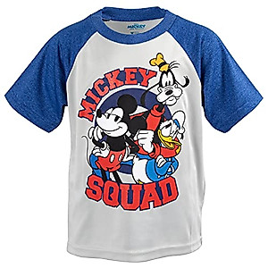 Disney Mickey Mouse Donald Duck Goofy Toddler Boys Graphic T-Shirt Tank Top and Shorts 3 Piece Set Blue/Gray/Red 2T