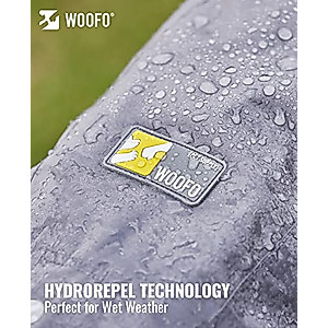 WOOFO Dog Rain Poncho, Waterproof & Windproof Dog Rain Coat for Wet Weather|Super Adjustable, Designed with Leash Hole and Reflective Strip，Size Small