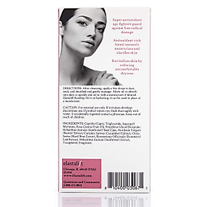 Elastalift Rosehip Oil for face with Vitamin C and Cucumber. Pure Rosehip face oil helps with Wrinkles, Scarring, and Redness for a brighter skin complexion. 1.8 Fl Oz