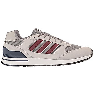 adidas Men's Run 80s Sneaker, Grey/Shadow Red/Shadow Navy, 11