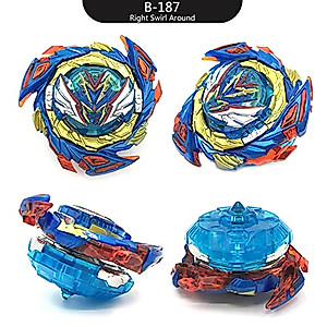 Desamvap Bey Battling Tops Burst Dynamite Battle B-187 Savior Valkyrie.Sh-7 with Bey Blade Launcher Grip Right Spin DB Layer System Gyro Toys Set for Kids Children Boys