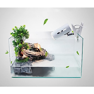 Reptile Simulation Rock Hide-Resin Amphibian Hideouts Cave Size 3.94'' x 1.77'' with Plastic Tree 7.87'',Habitat for Bearded Dragon Turtles Lizards Snakes Crab Gecko Leopard Spider Fish