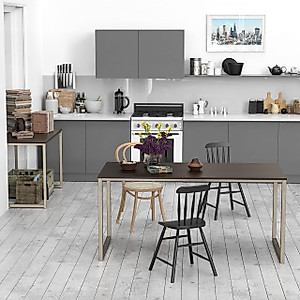 SHW Home Office 55-Inch Computer Desk, 24" Deep, Espresso