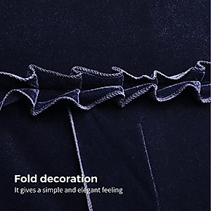 YNester Upright Piano Cover Dust Cover Piano Full Cover Velvet Piano Cover Dustproof Moistureproof Piano Cover Fits Standard Size Piano Cover (BLACK)