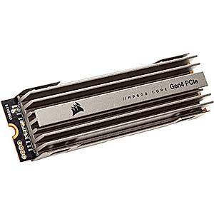 Corsair MP600 CORE 2TB M.2 NVMe PCIe x4 Gen4 SSD (Up to 4,950MB/sec Sequential Read & 3,700MB/sec Sequential Write Speeds, High-Speed Interface, 3D QLC NAND, Built-in Heatspreader) Aluminum