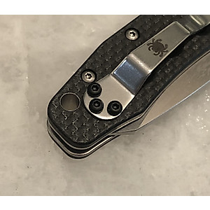 Black Stainless Torx Screws For Spyderco Smock Knife Pocket Clip - 3pcs