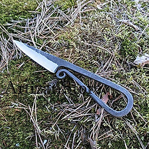 ARTIZANSTORE Antique Pirate Hand forged Blacksmiths Knife, Viking Knife, Medieval Celtic Knife, Steel Knife, Hardened Blade, Vintage- Art Collection, Made from Steel