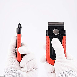 Gomake Locking Razor Blade Scraper with Safety Cap, Glass Cooktop Scraper with 10PCS Stainless Steel Blades for Glass Clean, Paint and Old Label,Decal Sticker Remover, Stove Top Scraper Tool